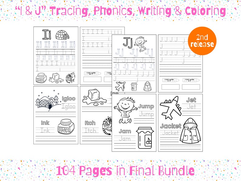 104 Printable Alphabet Worksheets | Phonics Tracing Coloring | Printing ...