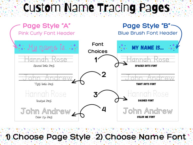 Custom Name Tracing Sheet Printable Handwriting Practice Page ...