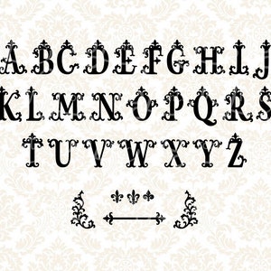 Baroque Font - TTF - Baroque Letters Svg - Royal Font - Monogram Font ...