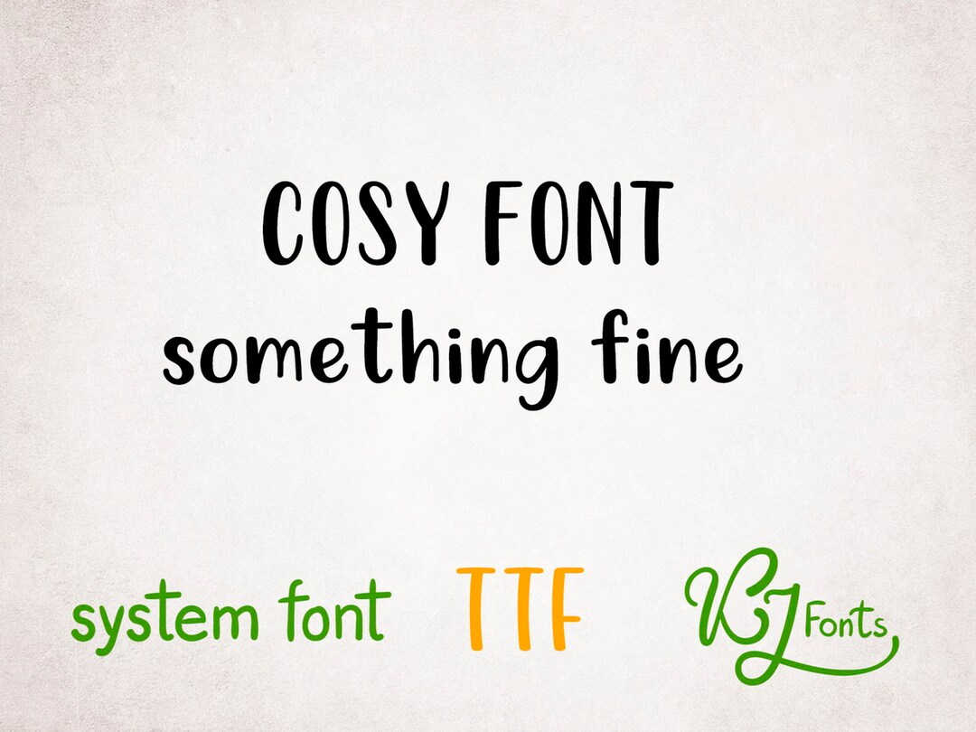 Printed Font Cosy Font TTF Farmhouse Font Installable Font OTF - Etsy