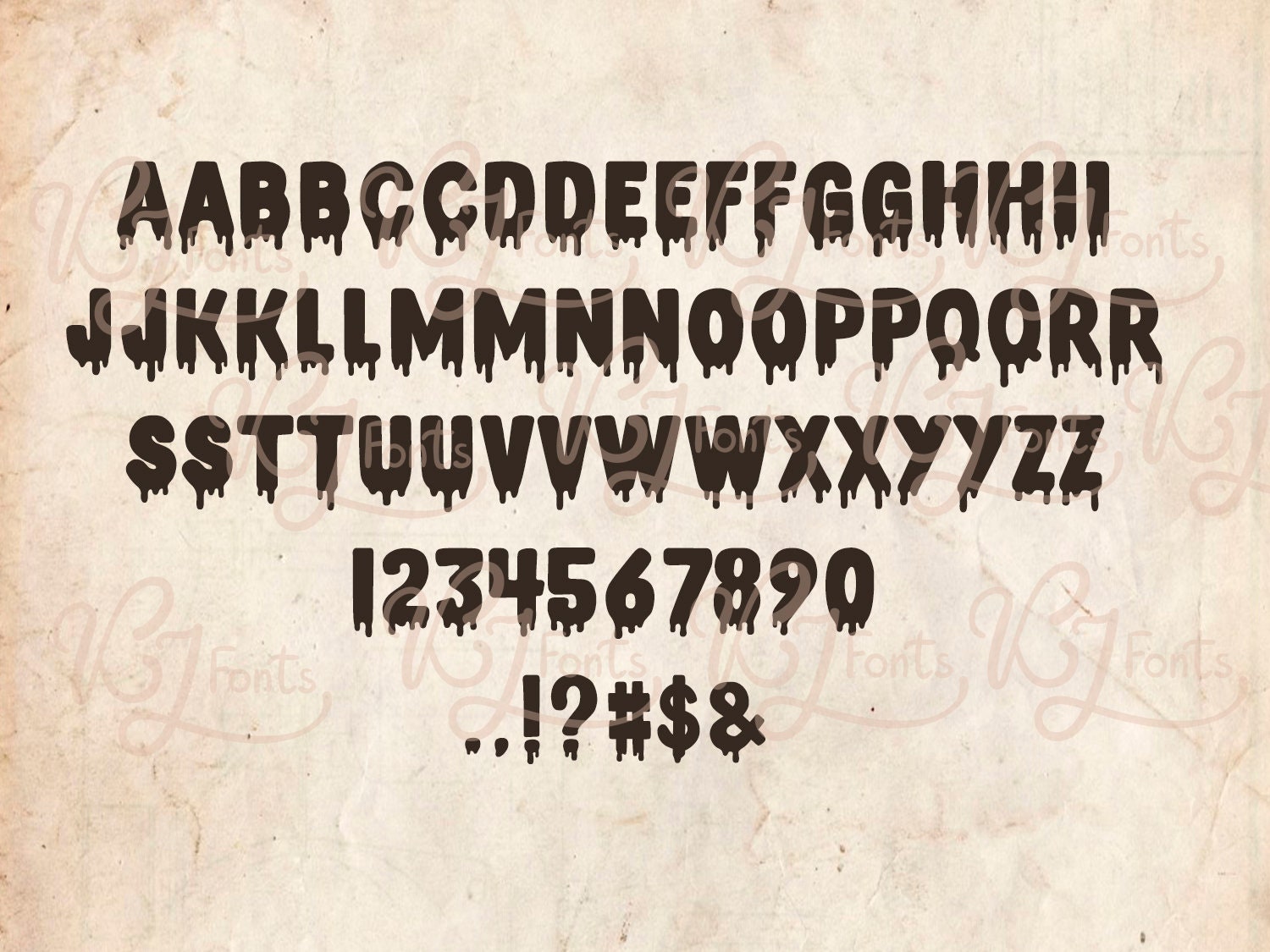 Dripping Font Bold Font Double TTF Installable Font Script Font - Etsy