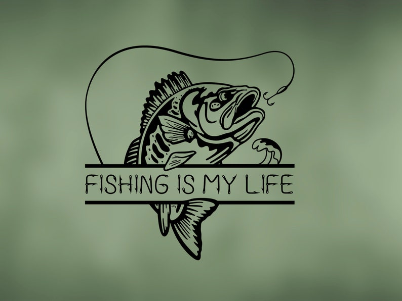 Fish SVG - Bass Fishing Svg - Fish Shirt Svg - Fish Print Svg - Jumping ...