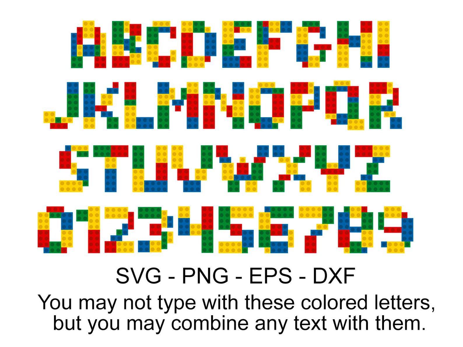 Blocks Font - TTF - Blocks Letters Svg - Font With Blocks - Font for ...