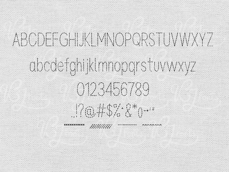 Stitching Font - TTF - Trace Font - Line Font - Embroidery Font - Otf ...