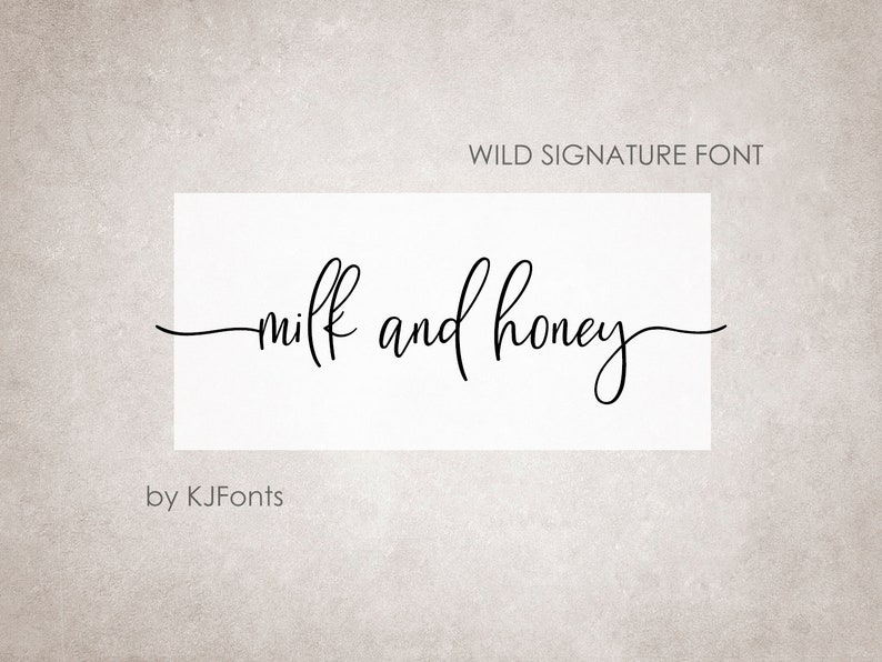 Script Font With Tails - Handwritten Font - TTF - Signature Font - Font ...