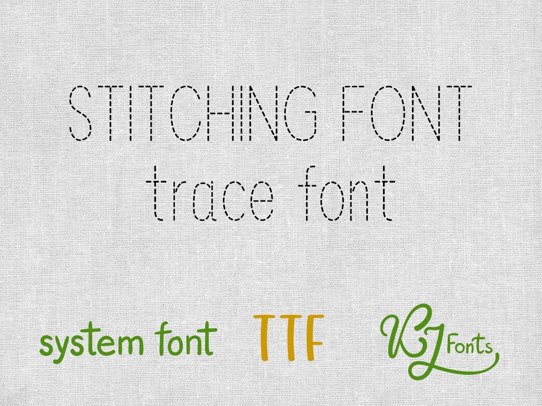 Stitching Font - TTF - Trace Font - Line Font - Embroidery Font - Otf ...