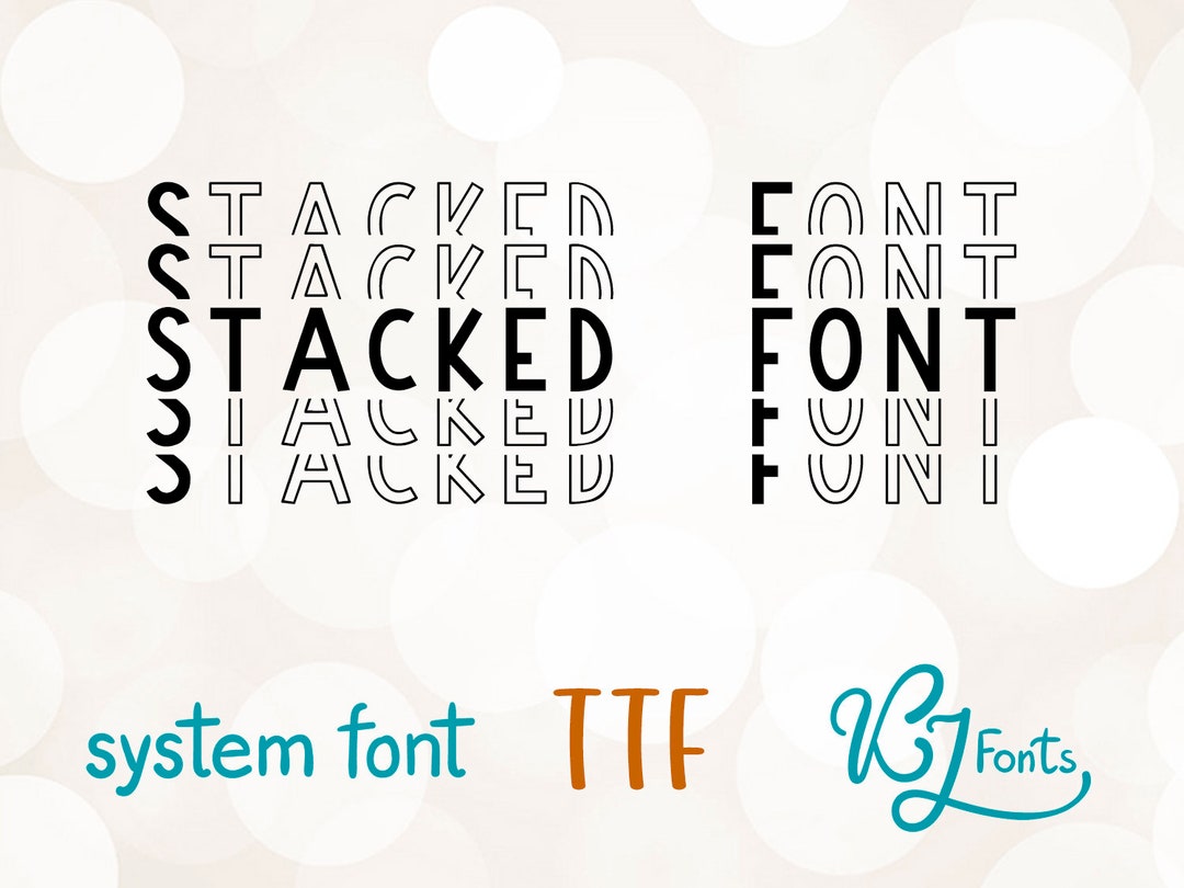 Stacked Font - Mirror Font - TTF - Printed Font - Installable Font ...