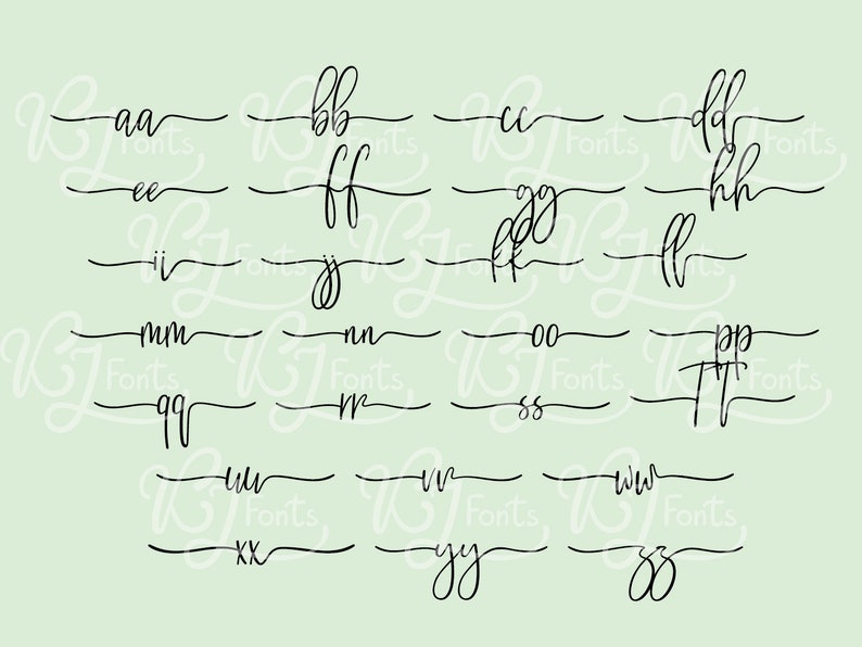 Script Font With Tails - Handwritten Font - TTF - Signature Font - Font With Tails - Date Font ...