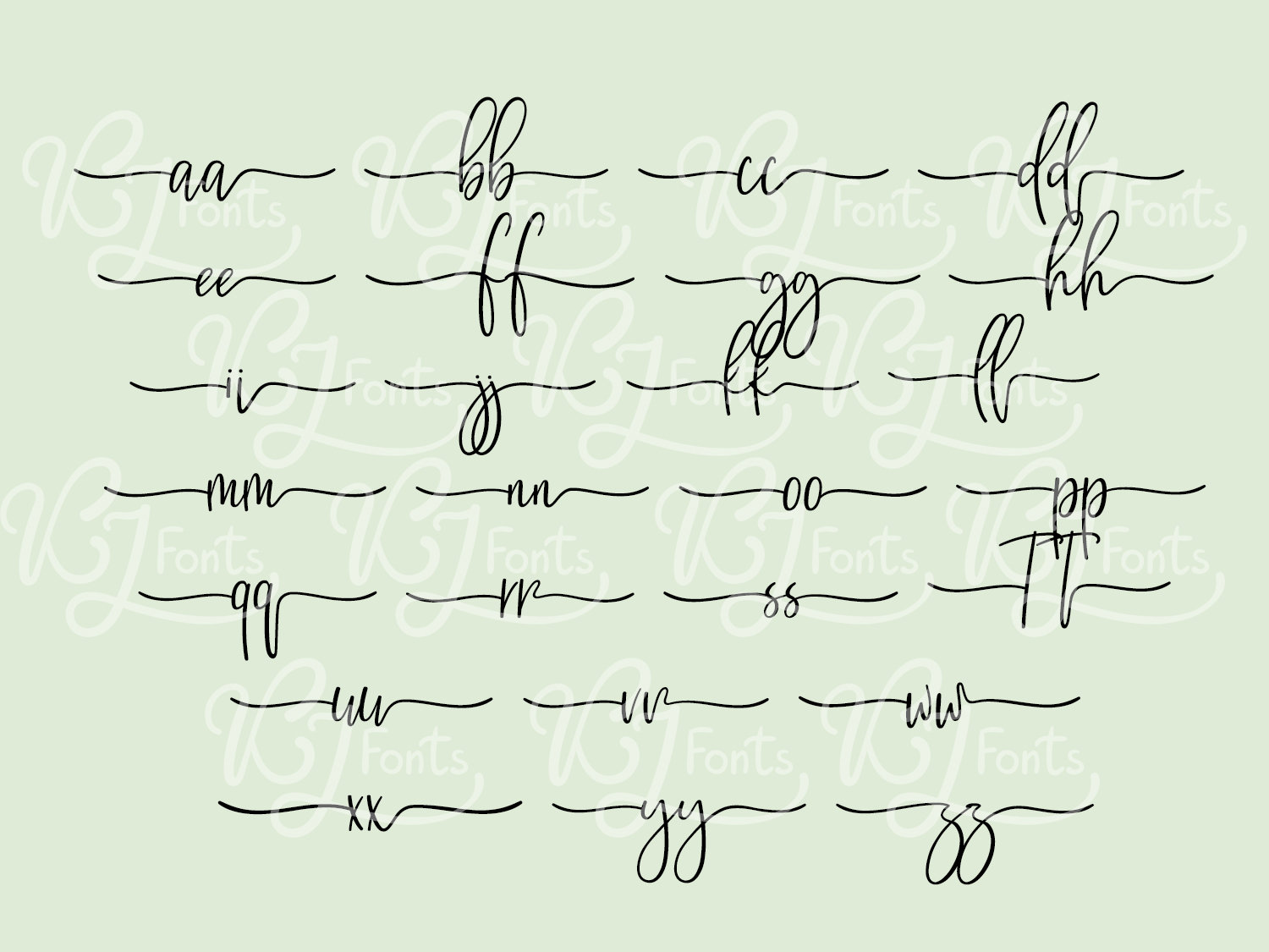 Script Font With Tails Handwritten Font Ttf Signature Font Font