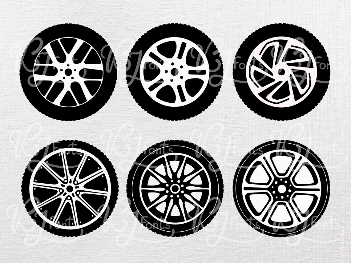 Tire SVG - Tires Svg - Wheel Svg - Tire Service Print - Tire Silhouette ...