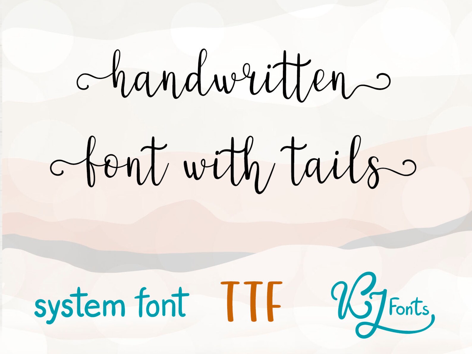 Handwritten Font - Font With Tails - TTF - Script Font - Font With ...