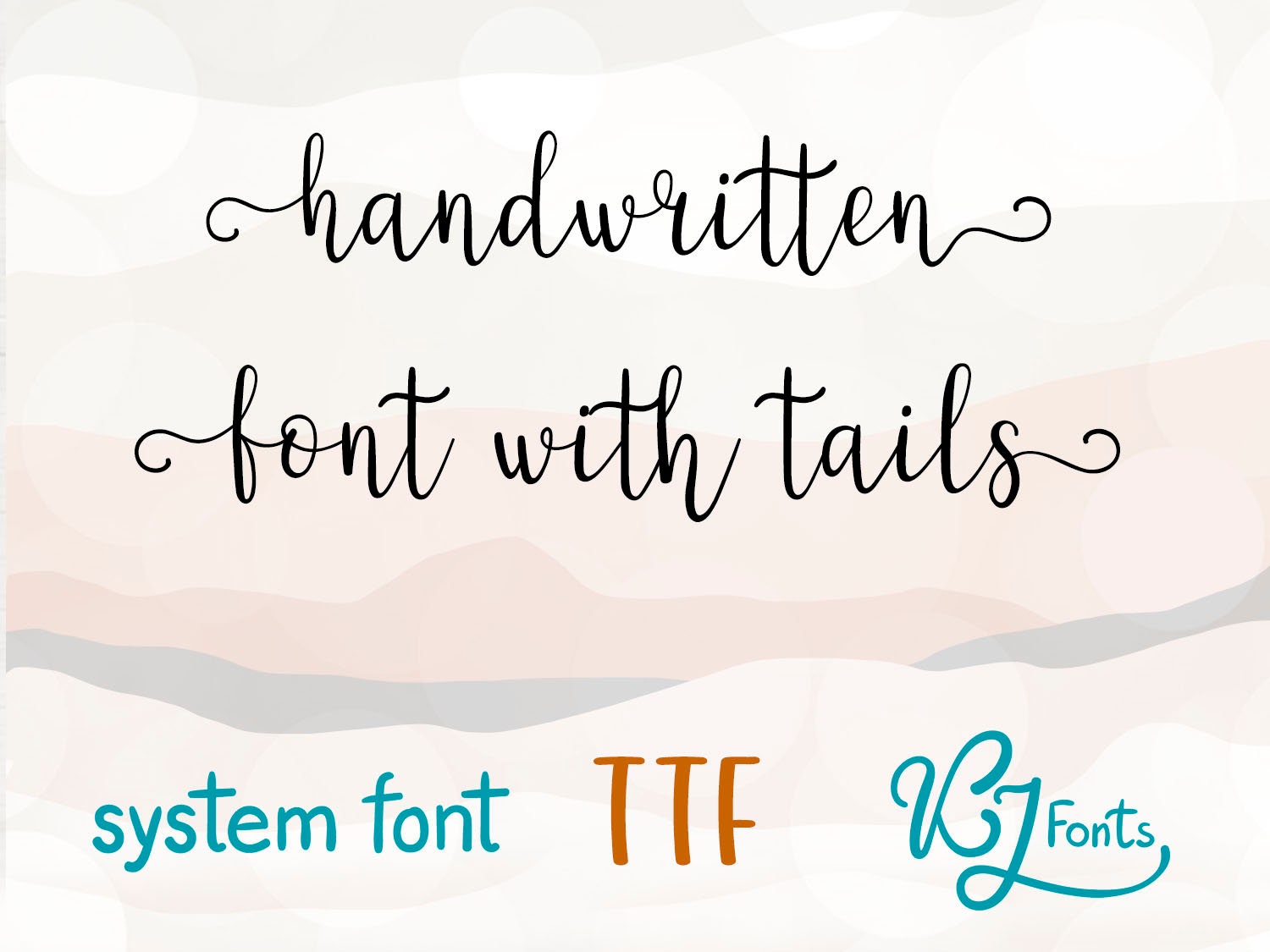Handwritten Font Font With Tails TTF Script Font Font With Tails - Etsy