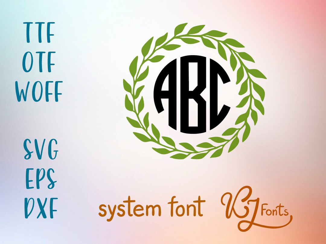 Monogram Font Circle Monogram Font TTF Monogram Font Ttf Monogram ...
