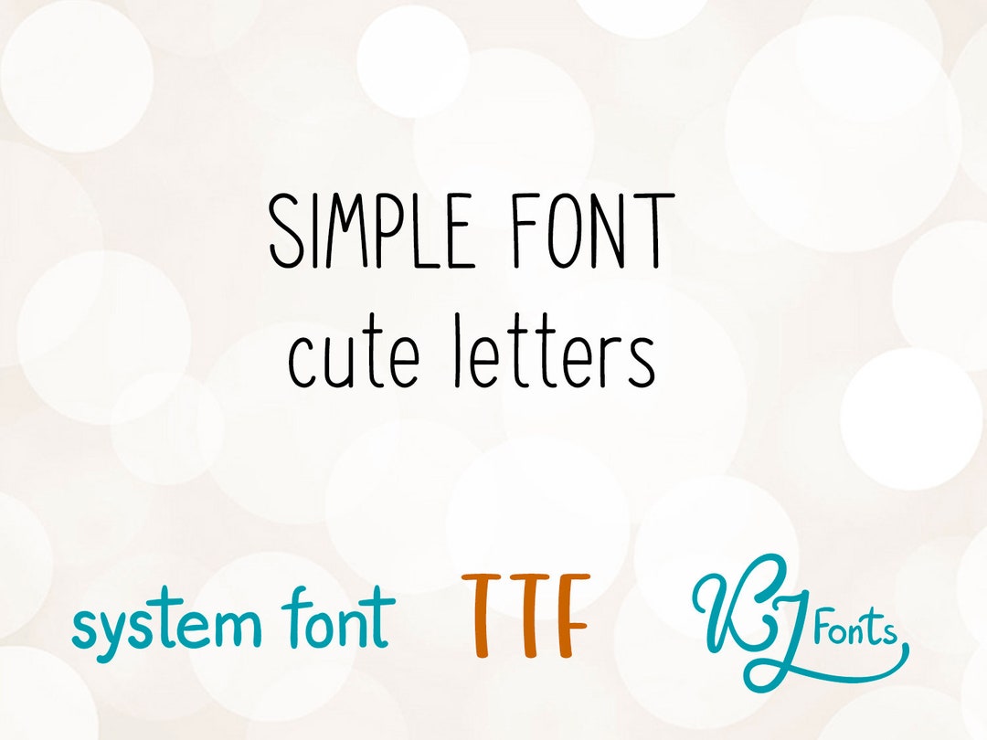 Printed Font Handwritten Font TTF Simple Font Installable Font - Etsy