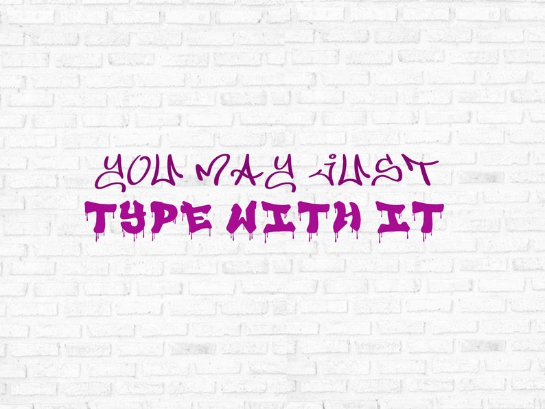 Dripping Graffiti Font - TTF, OTF (instant Download) - Etsy