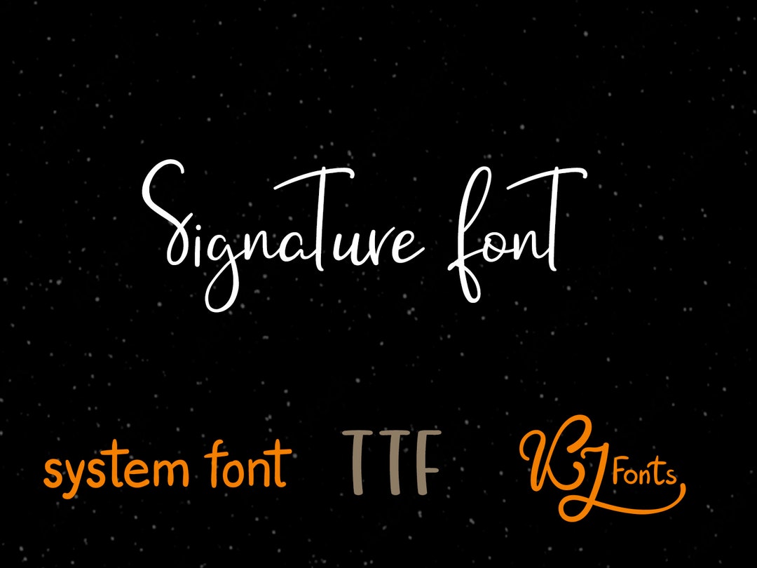 Signature Font Handwritten Font TTF Script Font Cursive Font - Etsy