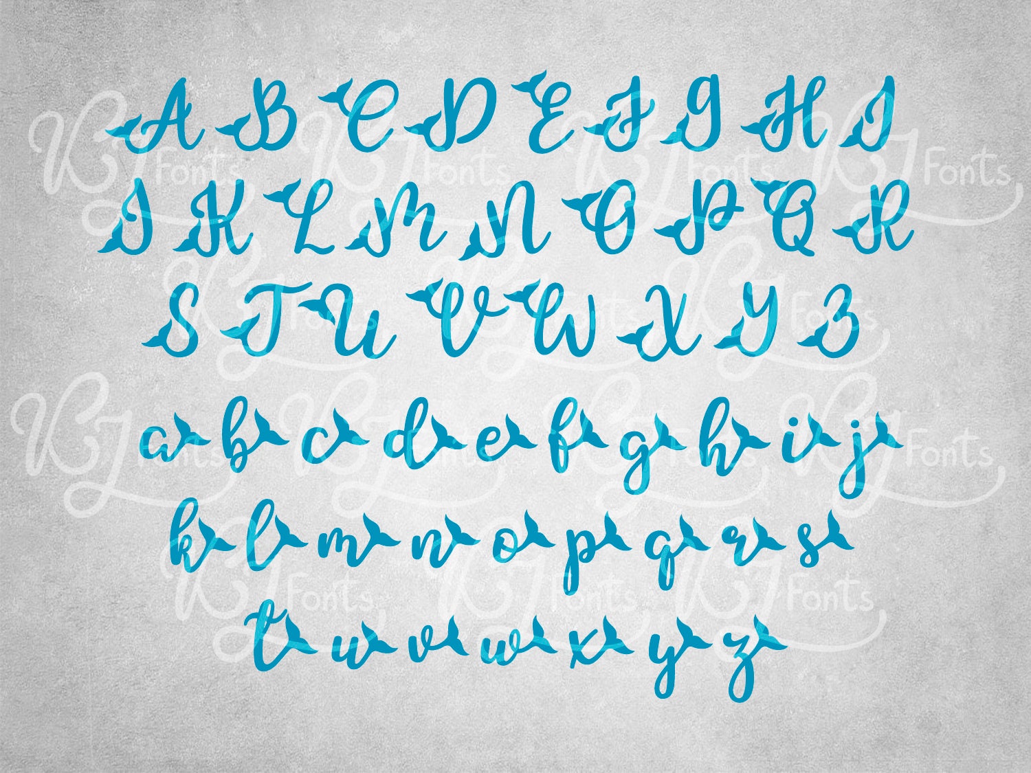 Mermaid Font - Font With Mermaid Tails - TTF - Handwritten Font ...