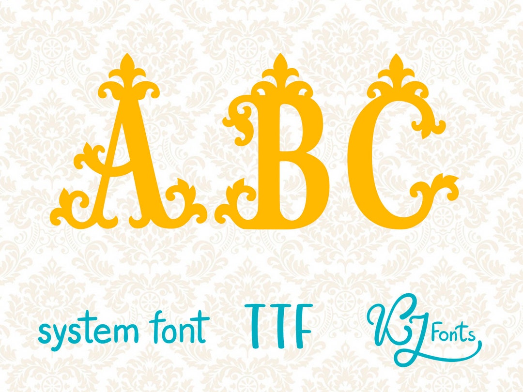 Baroque Font - TTF - Baroque Letters Svg - Royal Font - Monogram Font ...