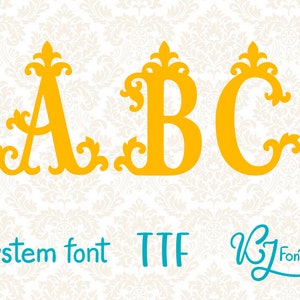 Baroque Font - TTF - Baroque Letters Svg - Royal Font - Monogram Font ...
