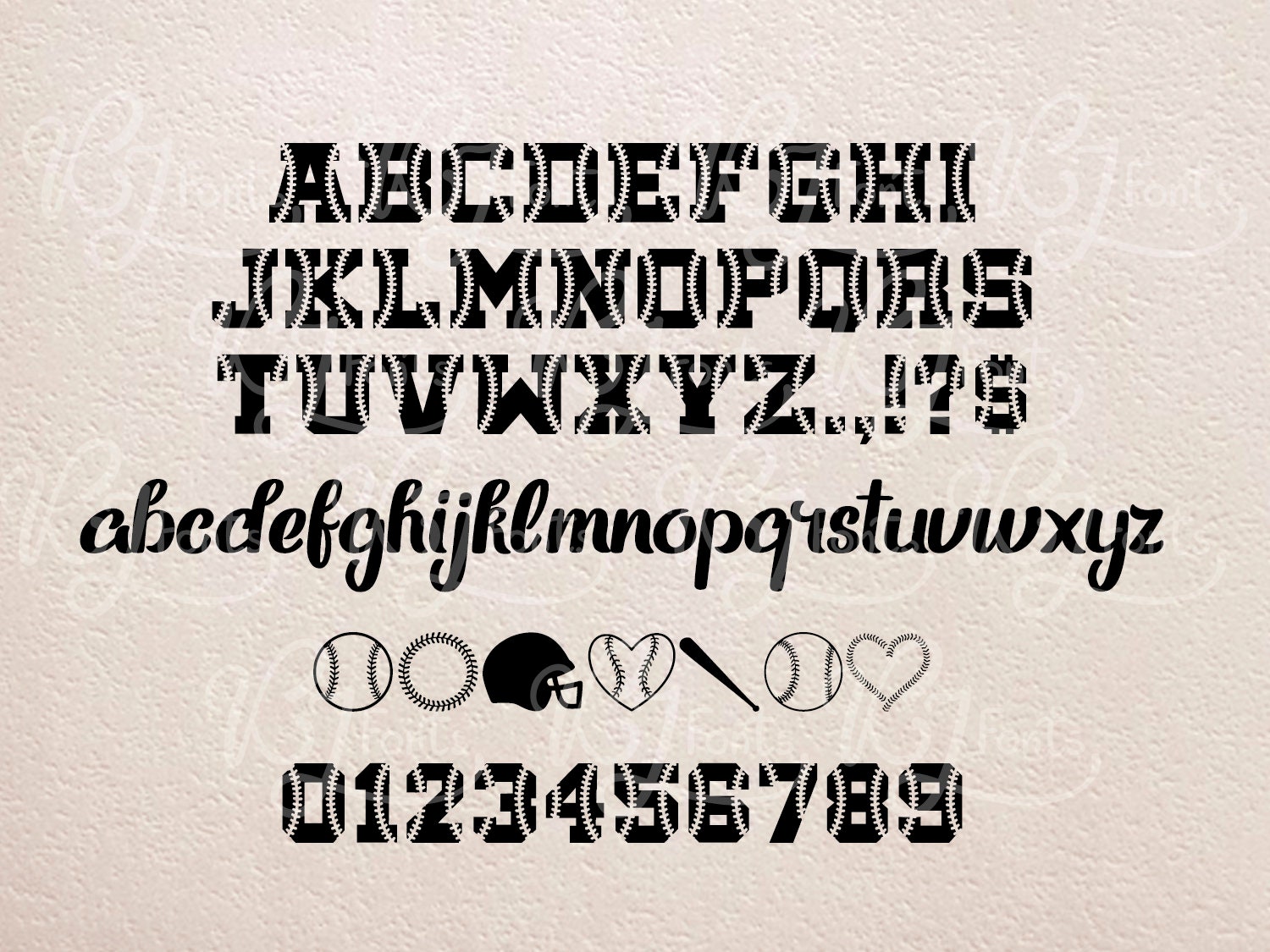 Baseball Font - TTF - Sport Font - Double Font - Script Font - Etsy