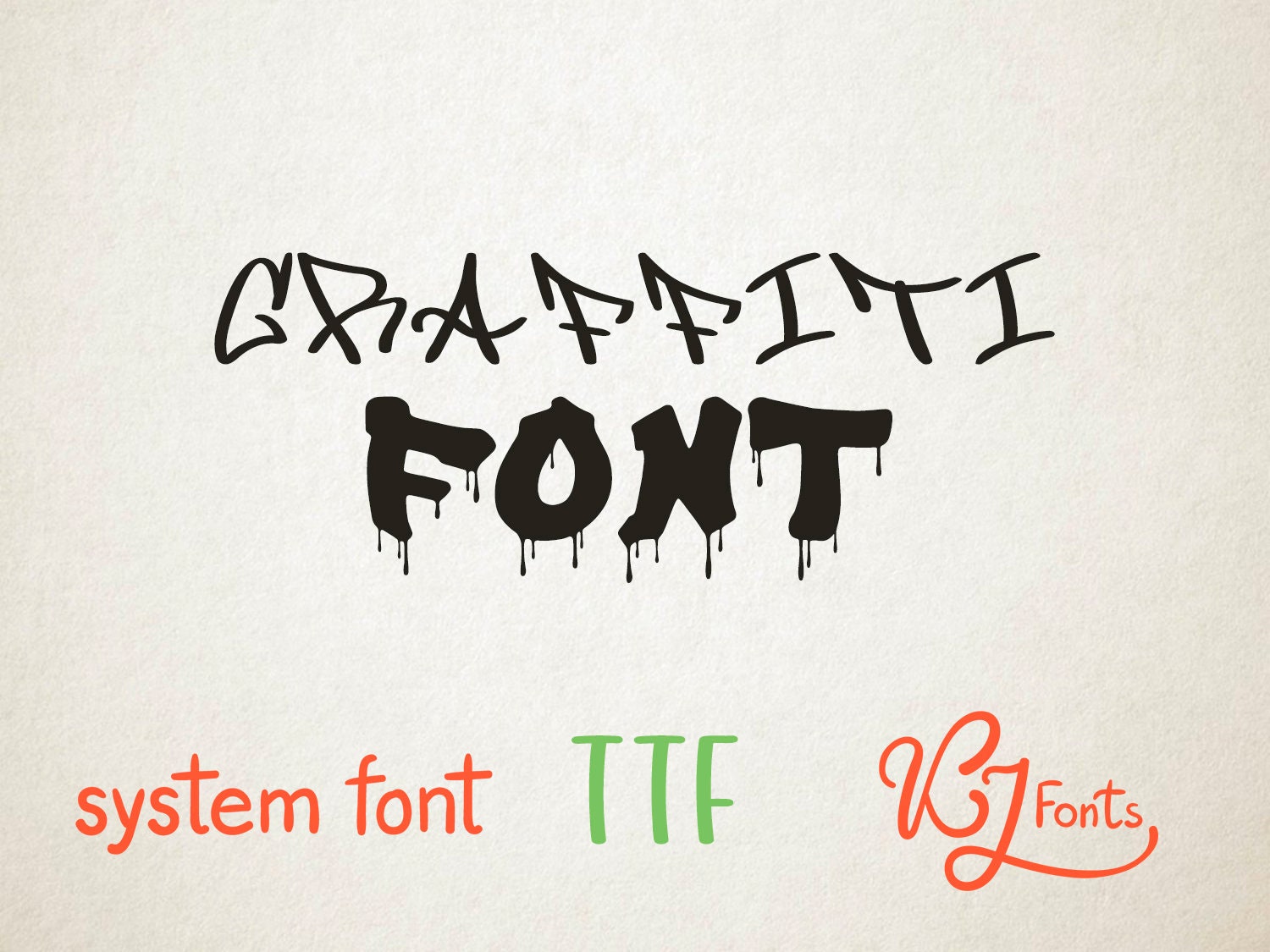 Graffiti Font Handwritten Gtaffiti Font TTF Dripping Font Script Font ...