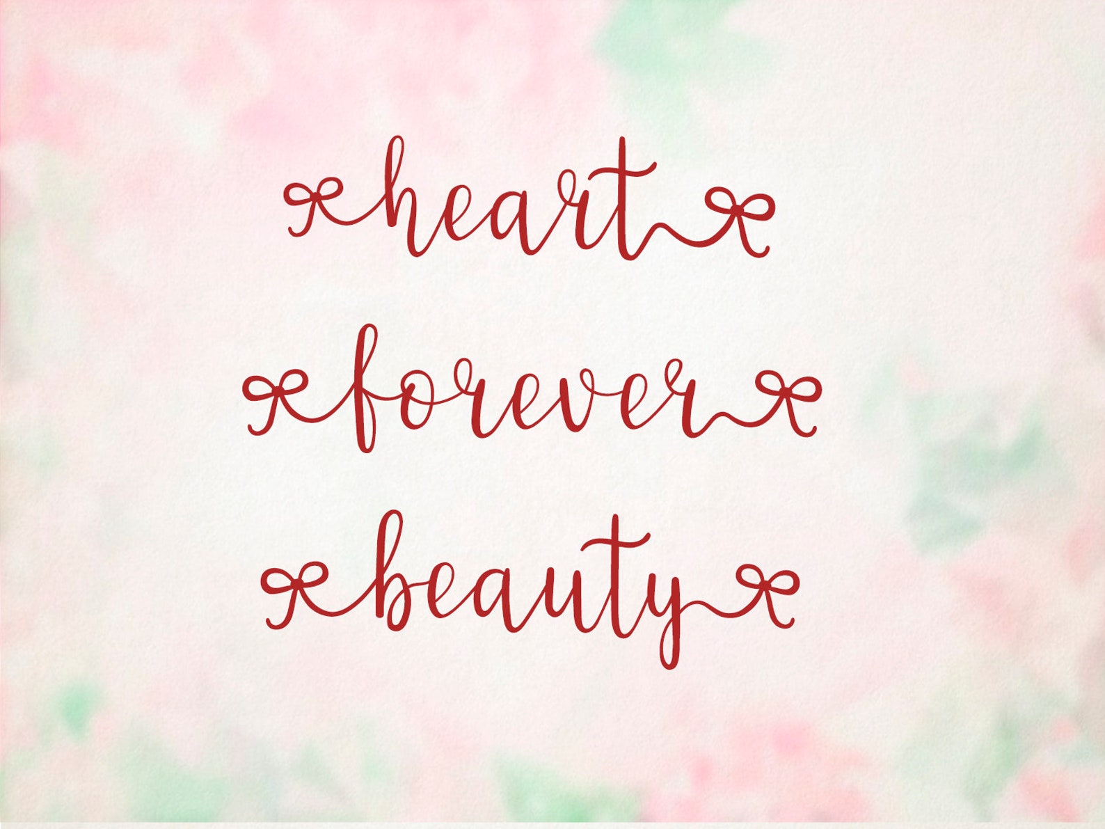 Cursive Font - Handwritten Font - TTF - Bow Font - Script Font - Font With Bows - Girl Font - Etsy