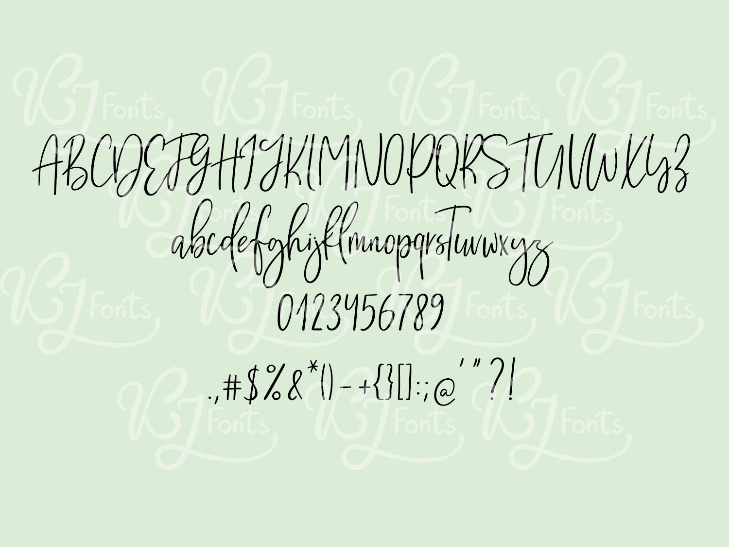 Script Font With Tails - Handwritten Font - TTF - Signature Font - Font With Tails - Date Font ...