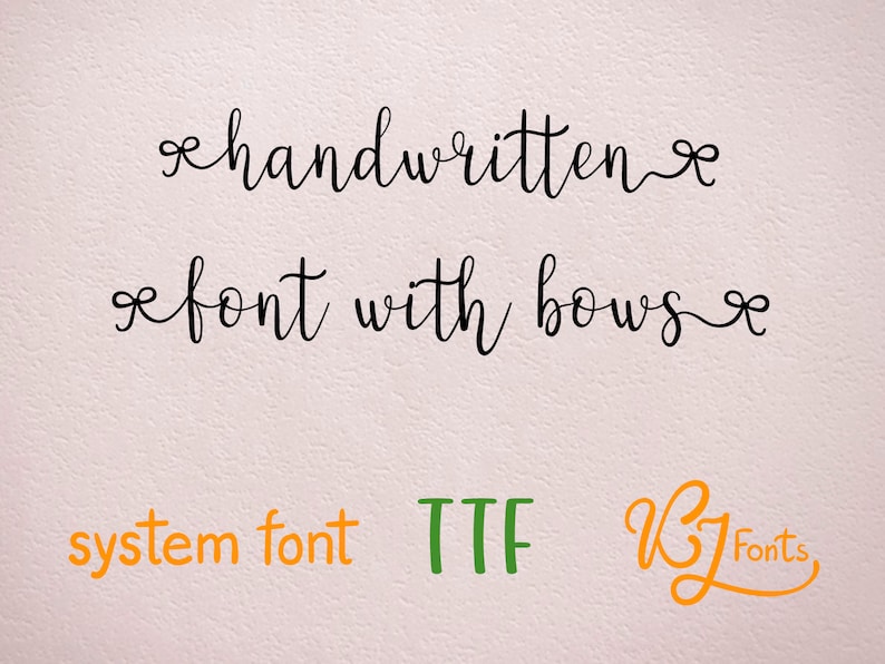 Cursive Font - Handwritten Font - TTF - Bow Font - Script Font - Font ...