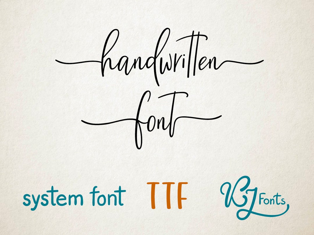 Script Font With Tails - Handwritten Font - TTF - Signature Font - Font With Tails - Date Font ...