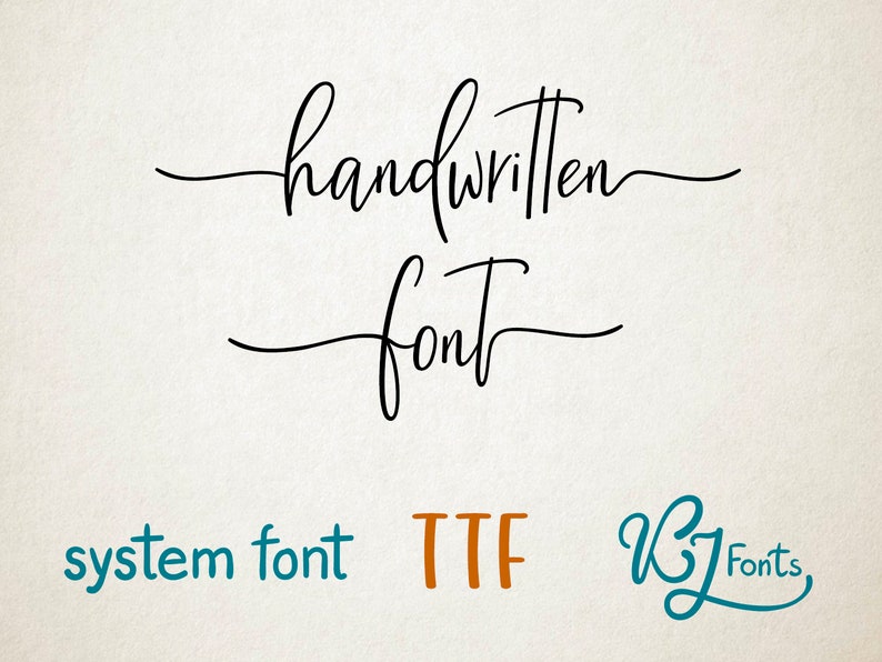 Script Font With Tails - Handwritten Font - TTF - Signature Font - Font With Tails - Date Font ...