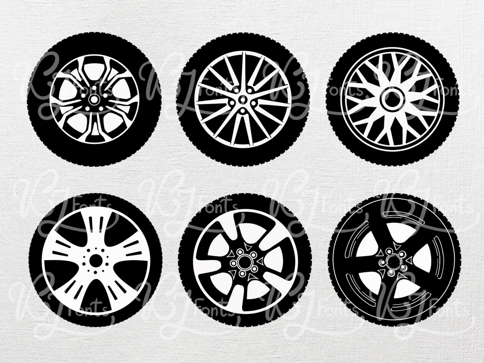 Tire SVG - Tires Svg - Wheel Svg - Tire Service Print - Tire Silhouette ...