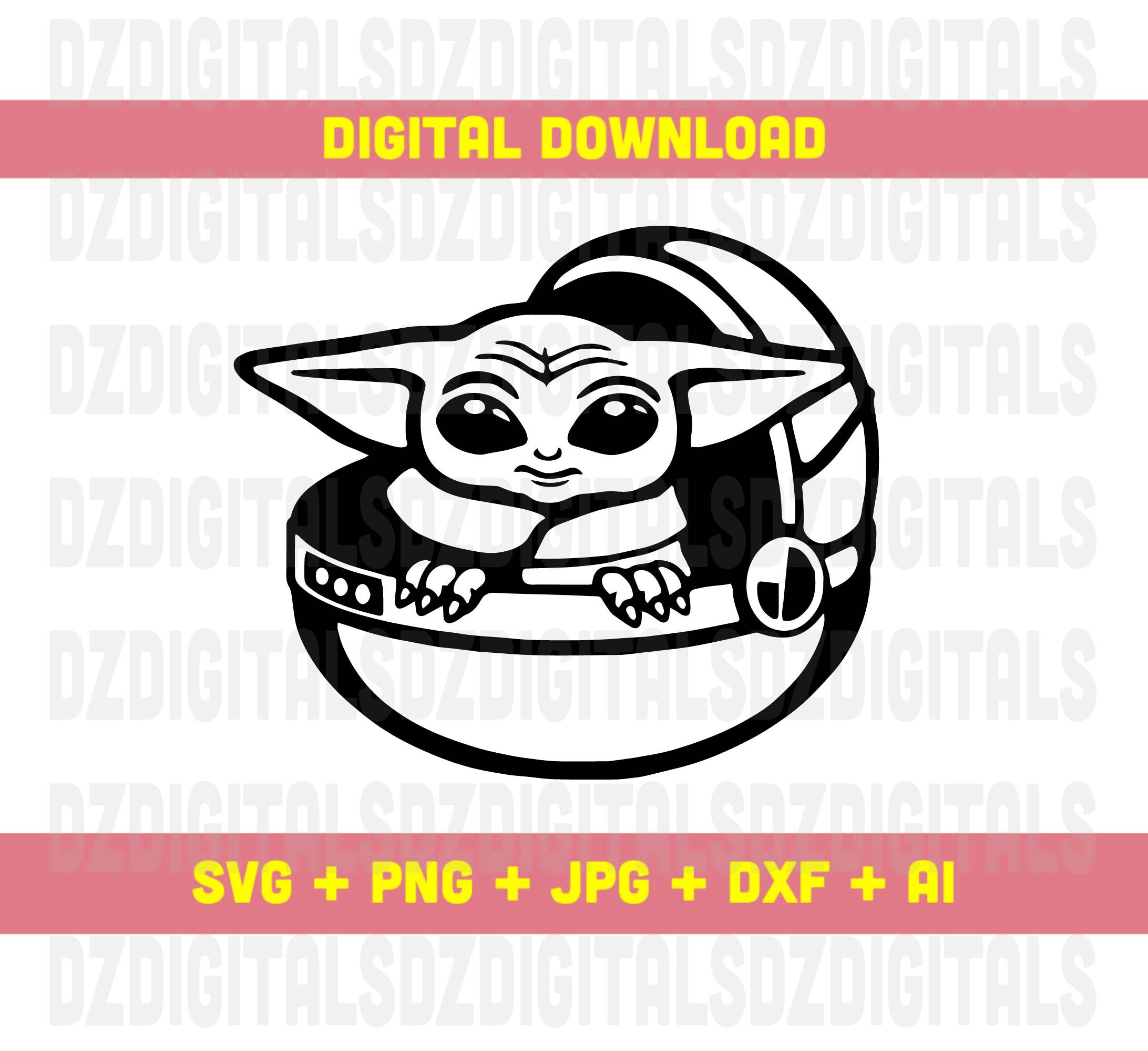 Grogu Svg, Star Wars Svg, Mandolorian Svg, Yoda Svg, Baby Yoda Svg ...