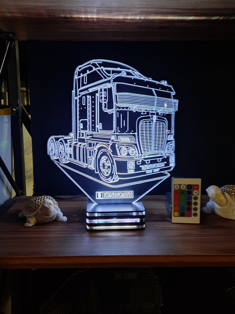 Personalized Kenworth Truck 3D Lamp: Custom LED Night Light - Etsy