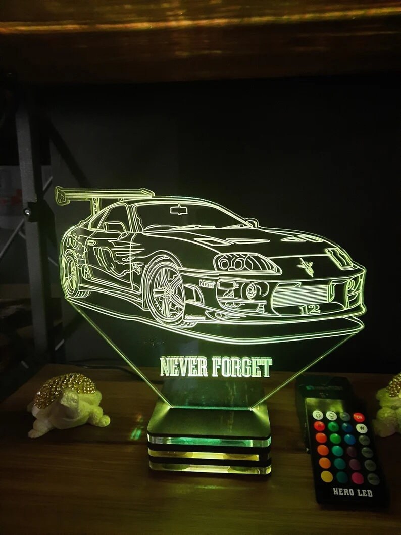 Toyota, Supra, Personalized 3d Lamp, the Fast and the Furious, Gift ...