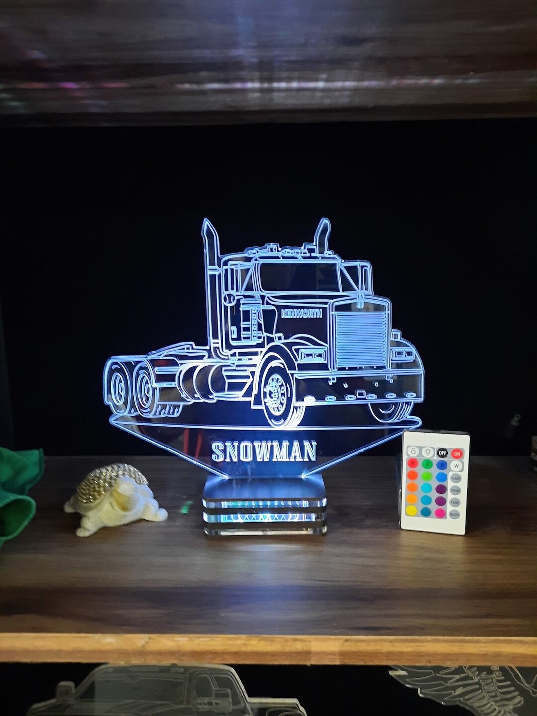 Personalized Kenworth Truck Lamp: 16-color LED Night Light - Etsy