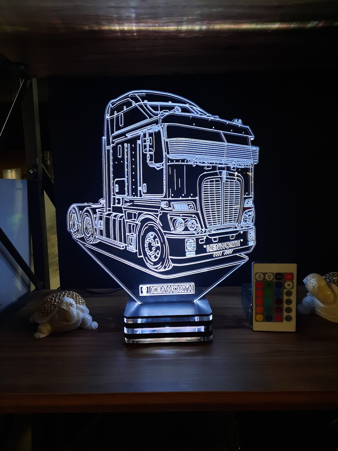 Personalized Kenworth Truck 3D Lamp: Custom LED Night Light - Etsy