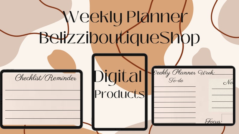 Weekly Planner Template ,minimalist Weekly Agenda PDF, Customizable ...