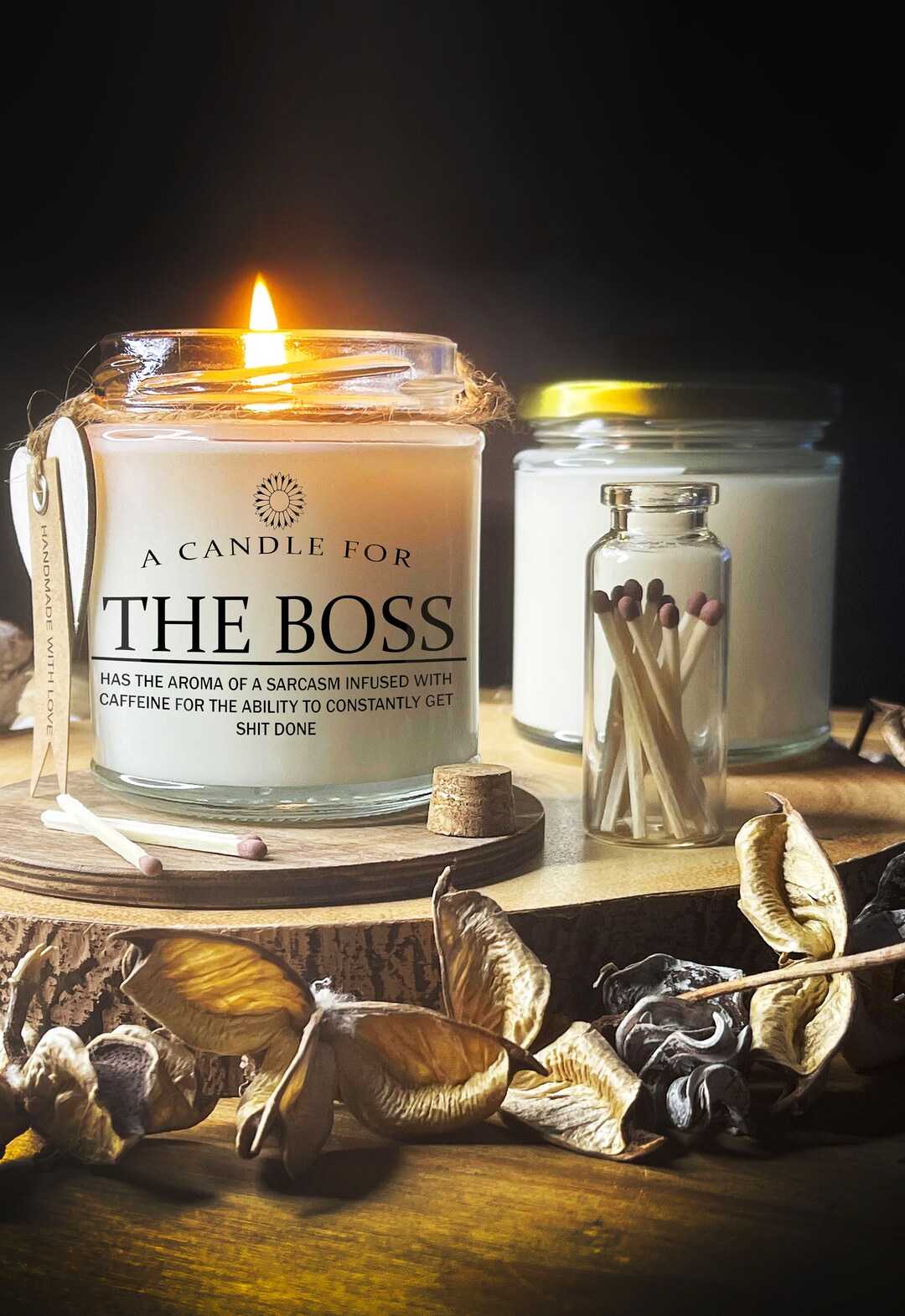 A Candle for the Boss Joke Soy Candles Gift Present Working Friend ...