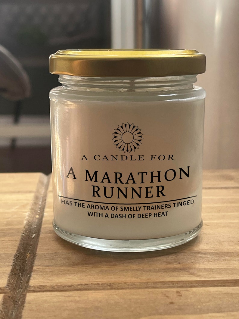 A Candle for A Marathon Runner Funny Joke Soy Candles Gift Present ...