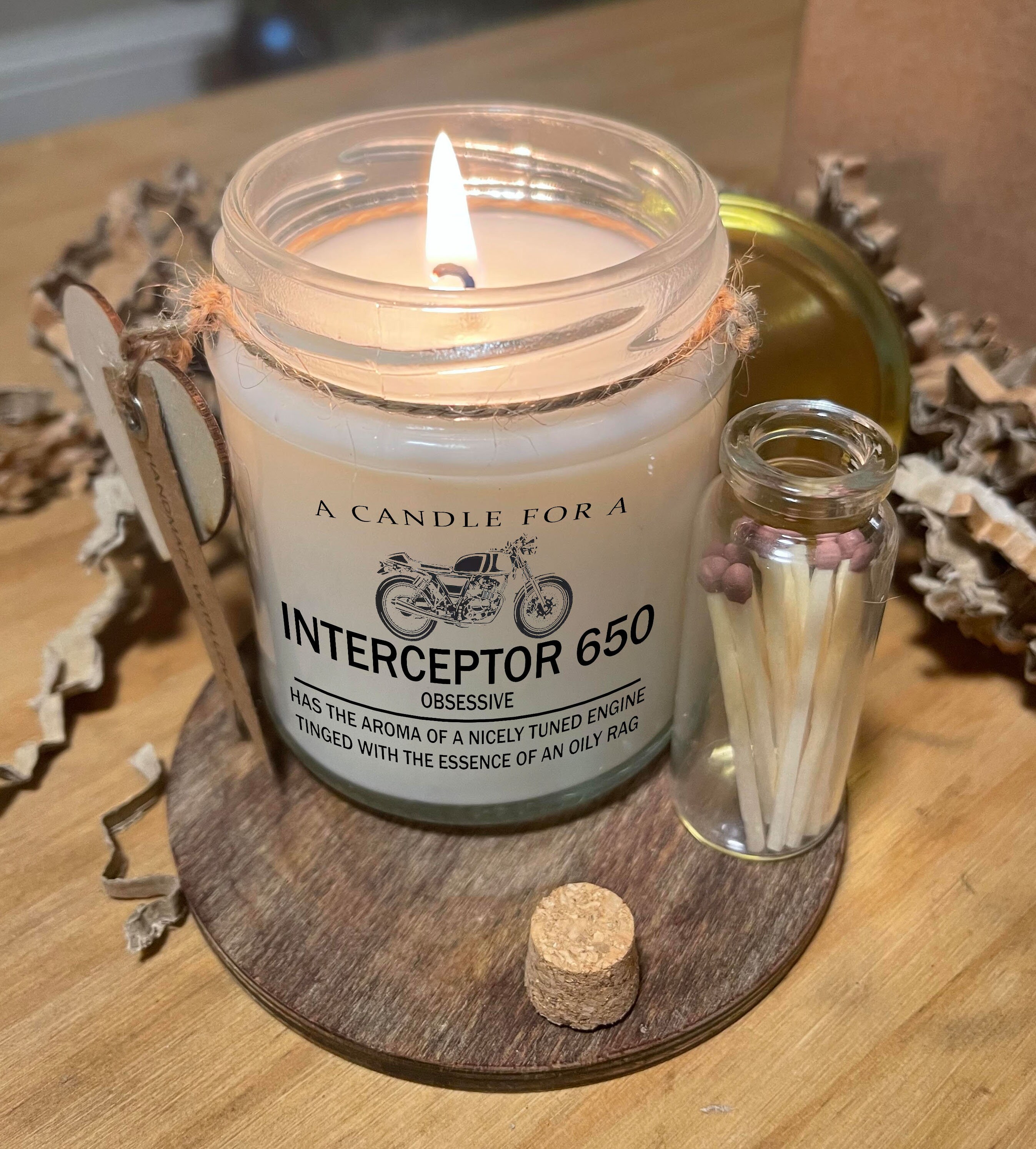 A Candle for A Royal Enfield Interceptor 650 Obsessive Soy Candle and ...
