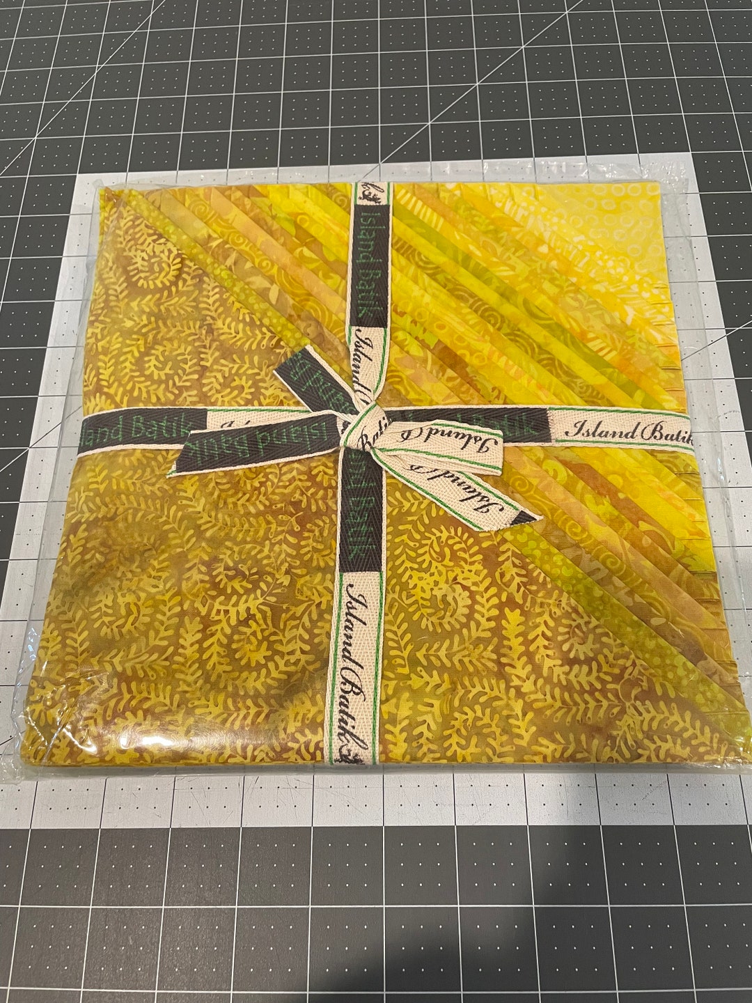 Yellow Batik 10 Squares by Island Batiks - Etsy