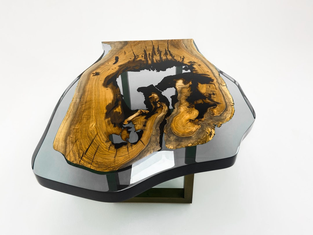 Live Edge Resin Coffee Table - Walnut Wood Custom Order Epoxy Coffee ...
