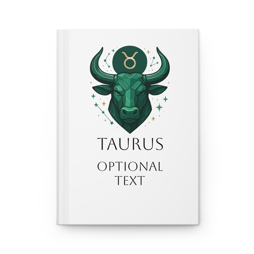 Customizable Taurus Zodiac Crest Hardcover Journal | Zodiac Notebook - Etsy