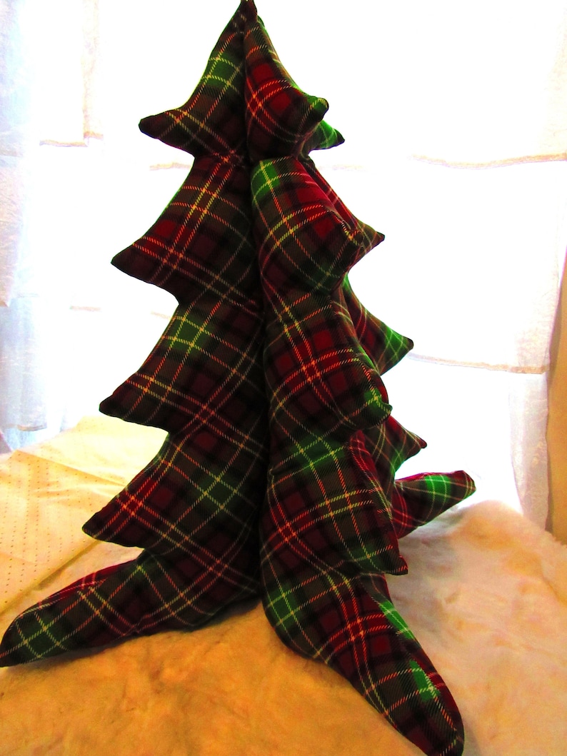 Fabric Christmas Tree Stuffed Holiday Decor - Etsy