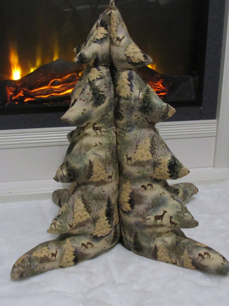 Fabric Christmas Tree Stuffed Holiday Decor - Etsy
