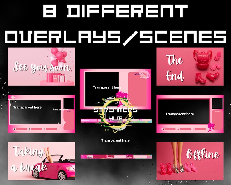 Professional Streaming Twitch/obs Overlay for Live Broadcasting Barbie ...