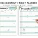 Printable Family Calendar 2024, Planner, Wall Calendar, Family ...