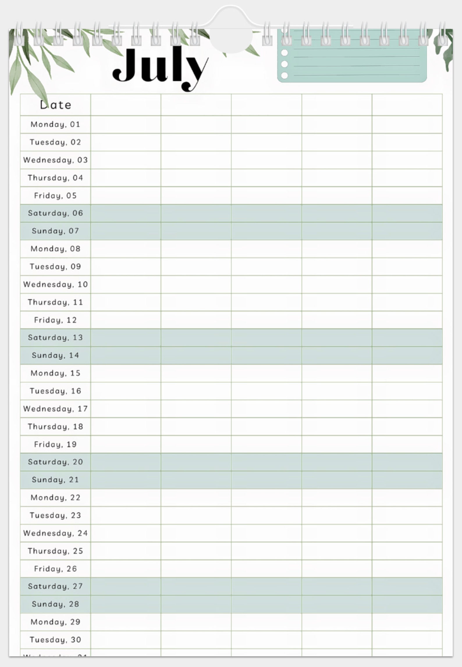 Printable Family Calendar 2024, Planner, Wall Calendar, Family ...