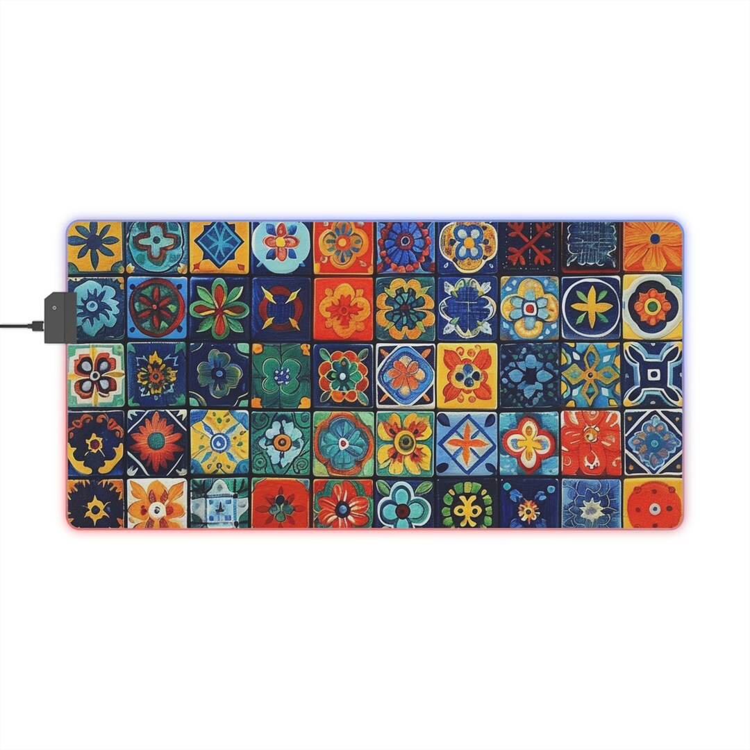 Mexican Talavera Tile LED Gaming Mouse Pad - Etsy