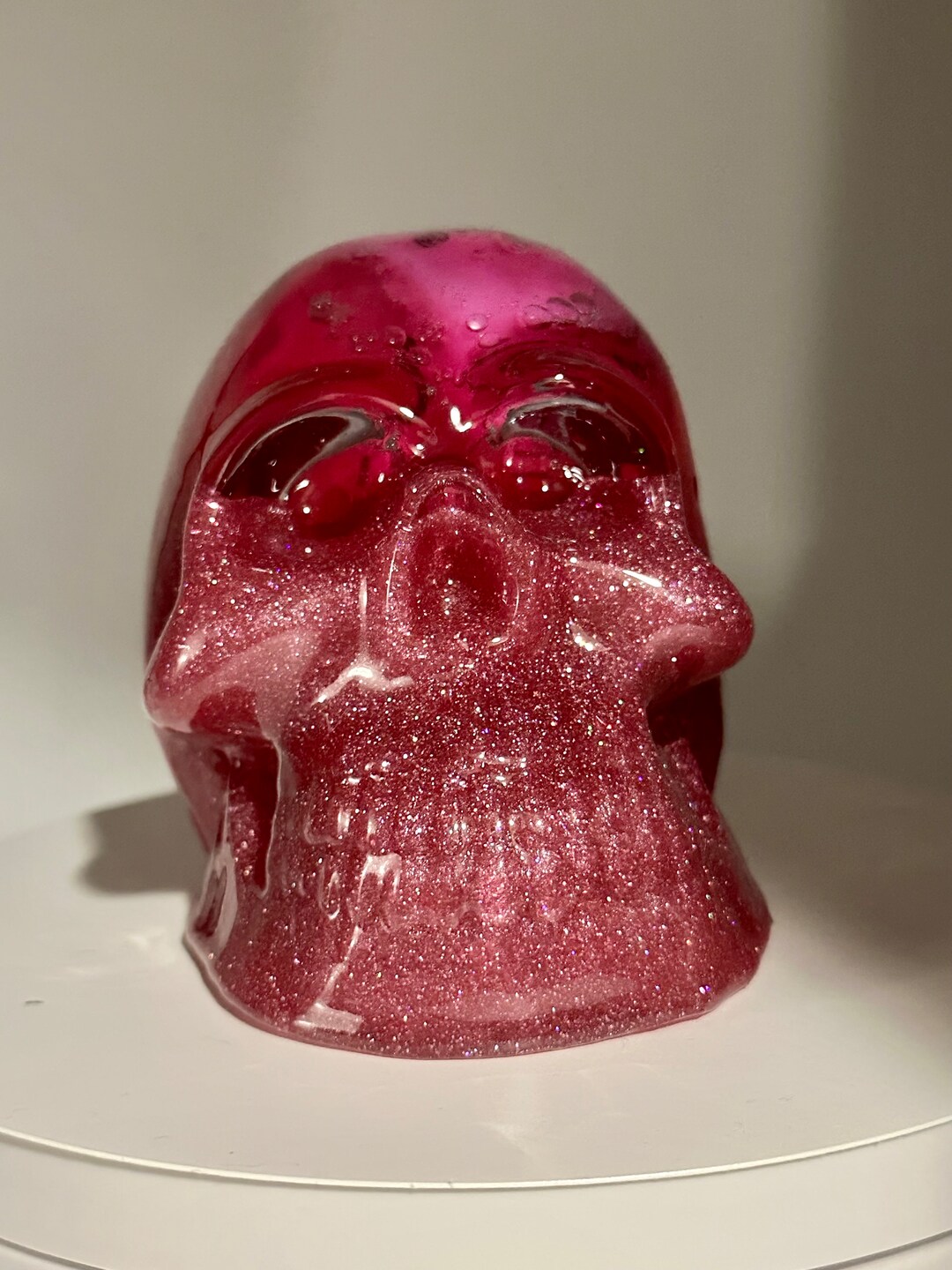 Pink Glitter Skull With Magic Ball Dice Liquid Brain, Fortune Telling ...